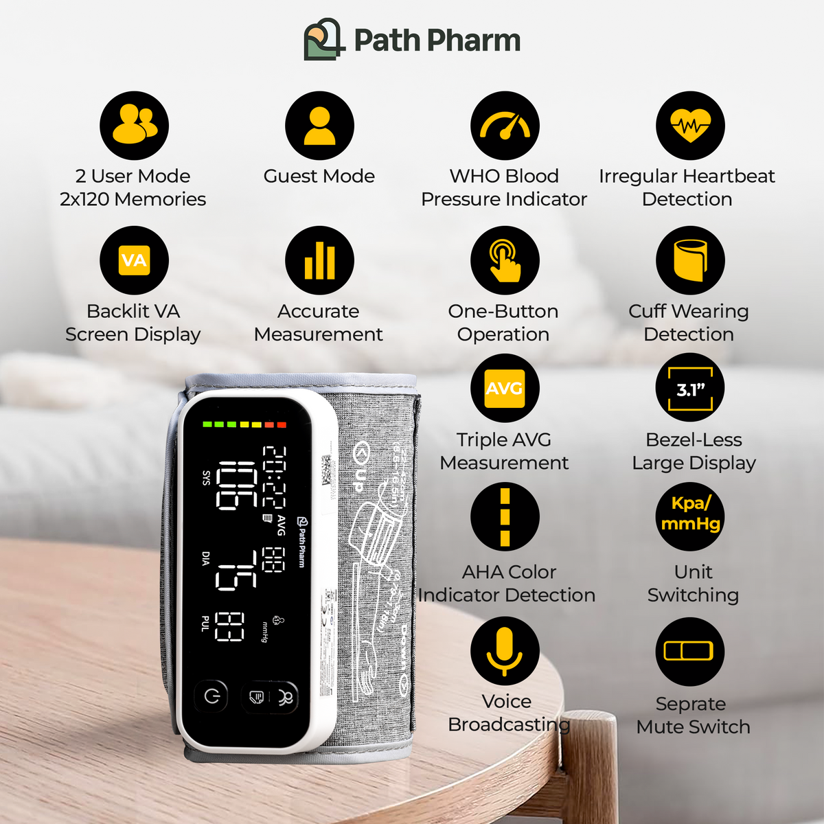 Path Pharm PPA-310A One-Piece Blood Pressure Monitor